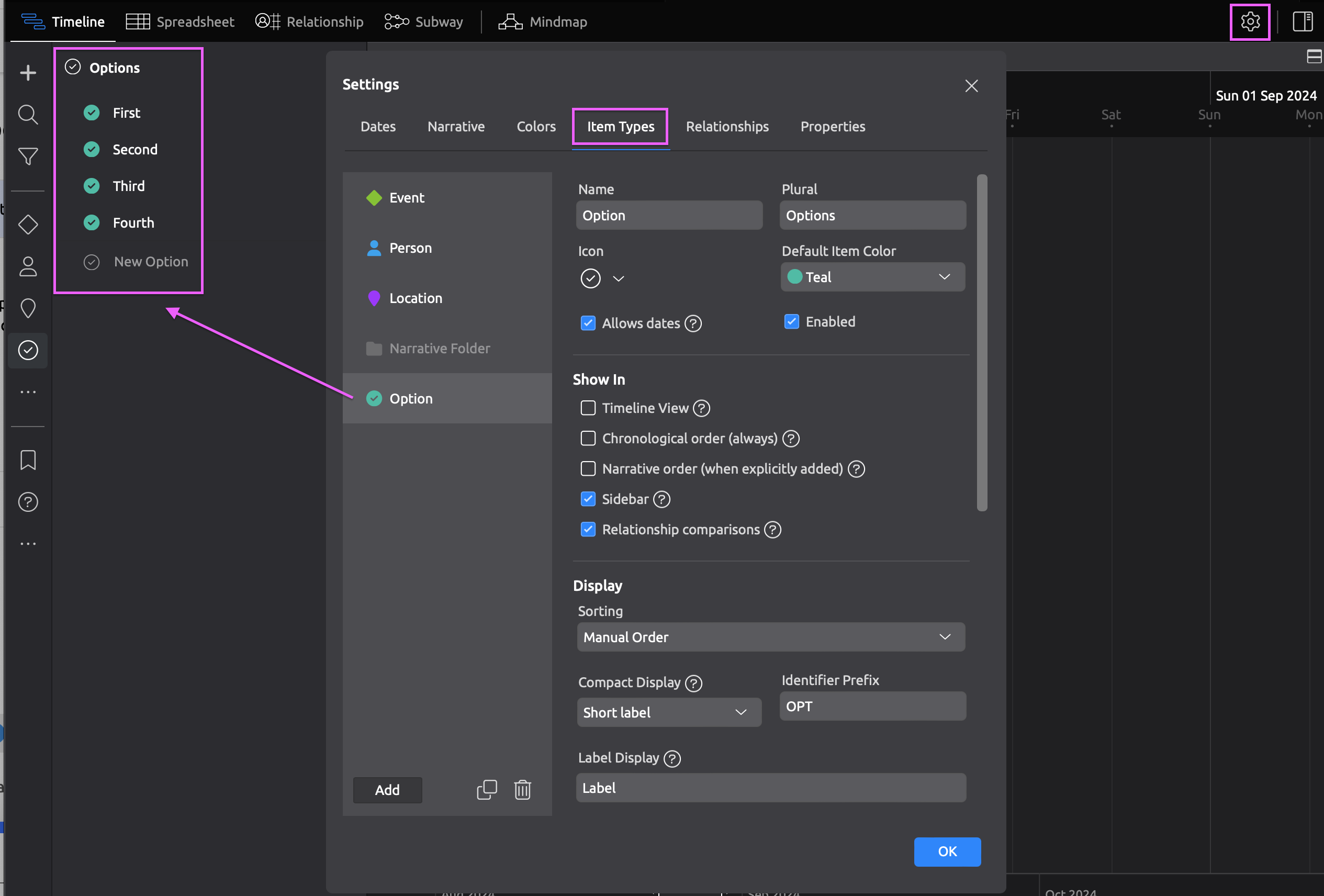 Multiple Option List for Property type - Feature Requests - Aeon Timeline
